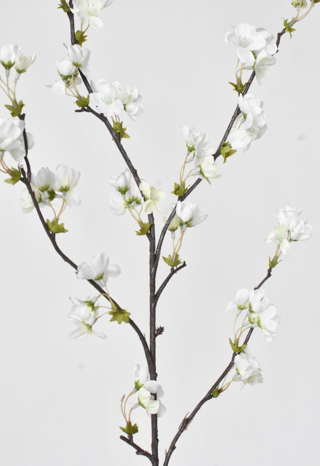 36" Faux Quince Blossom Cream / White Stem Flowering Branch – House by JSD
