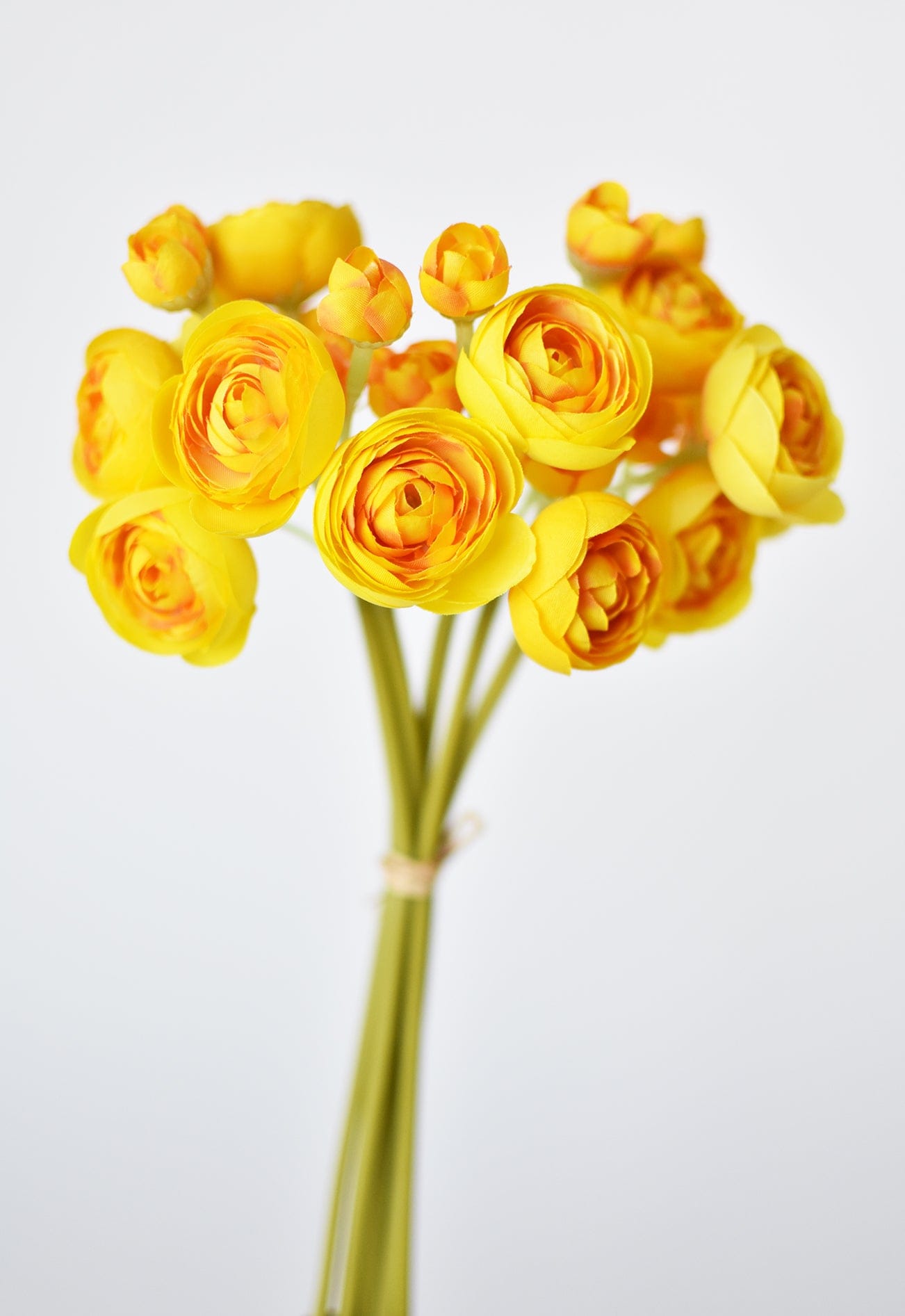 10" Faux Yellow Ranunculus Stem Bundle – House by JSD